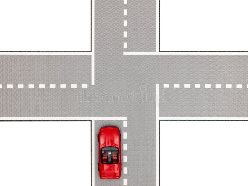 High Angle View of a Street Intersection Stock Photo - Image of ...