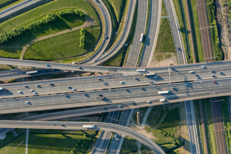 Intersection Crossroad Road Junction Stock Image - Image of network ...