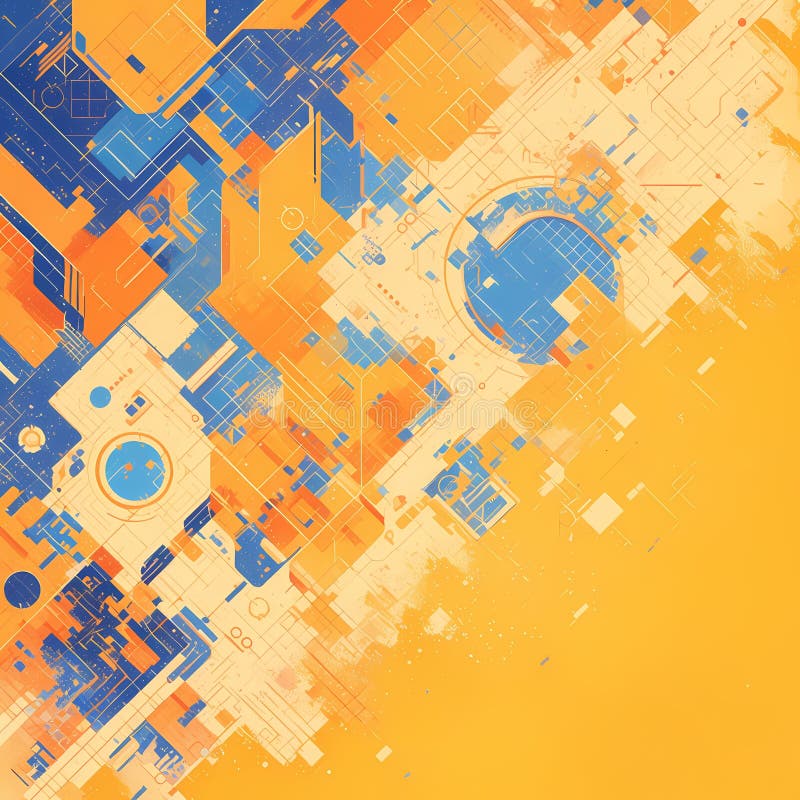 The Intersection of Data and Technology Stock Illustration ...