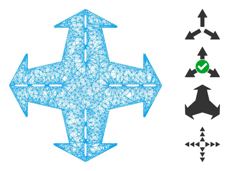 Intersection Directions Web Vector Mesh Illustration Stock Illustration ...