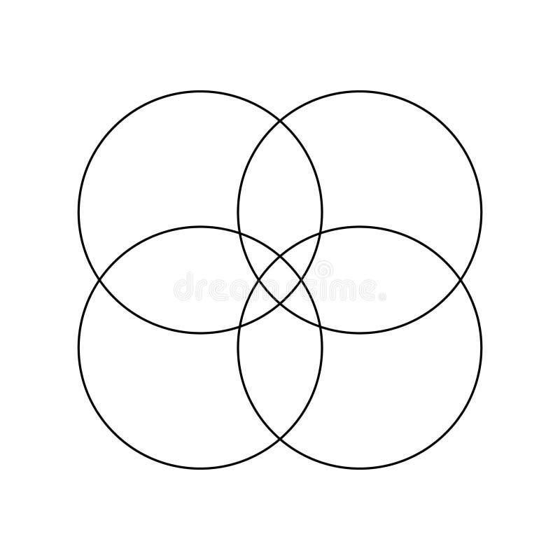 Intersection of Two Sets and Venn Diagrams in Set Theory. Stock Vector ...