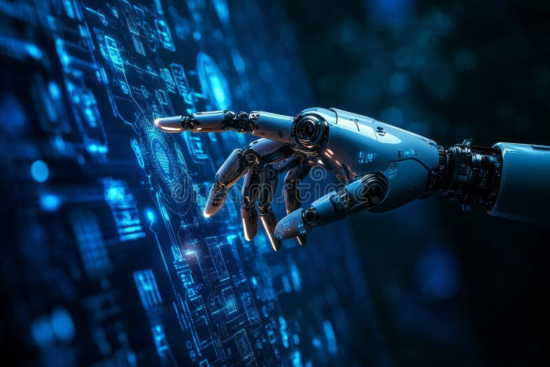 The Intersection of Human and Stock is Depicted by a Hand Touching a ...