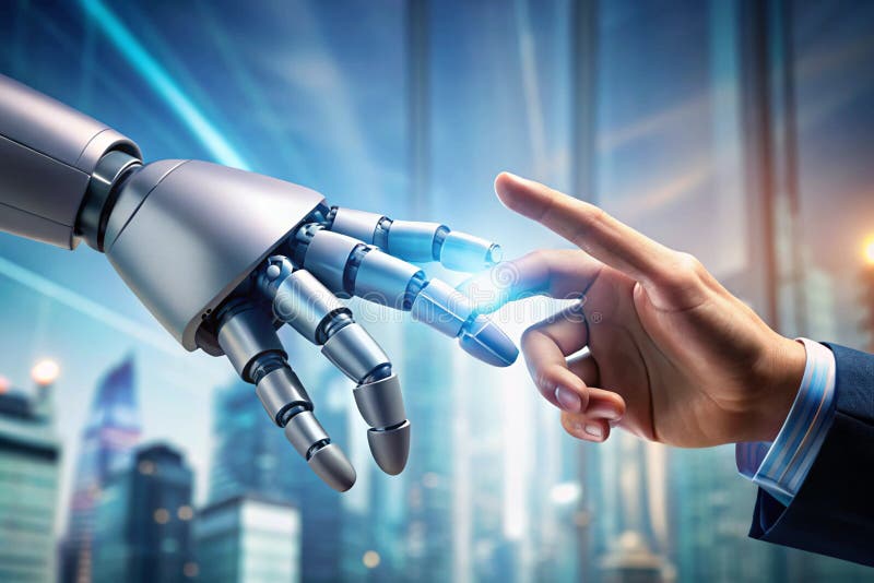 The Intersection of Humanity and AI: the Human-Robotic Connection Stock ...