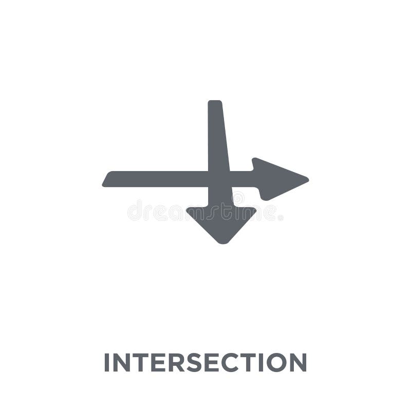 Intersection Sign Icon. Trendy Flat Vector Intersection Sign Icon on ...