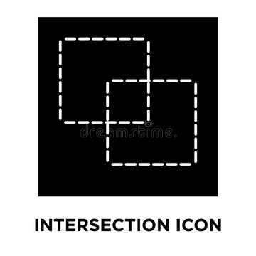 Black White Icons Intersection Stock Illustrations – 521 Black White ...