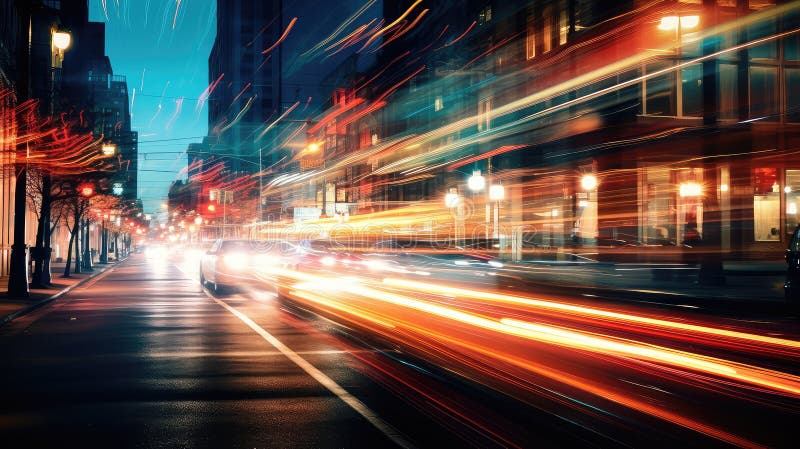 Intersection Lights Blurred Stock Illustration - Illustration of ...