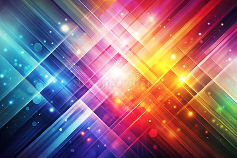 Intersection of Lights stock illustration. Illustration of pinks ...