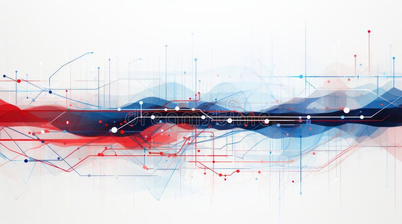 Lines and Dots Intersections Stock Illustration - Illustration of ...