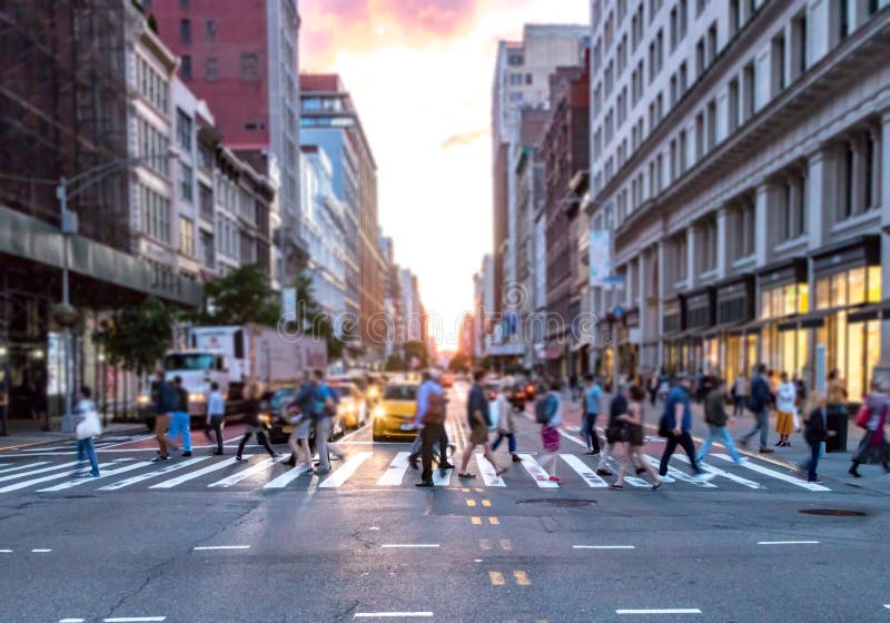 Intersection Occupée à Manhattan New York City Photo éditorial - Image ...
