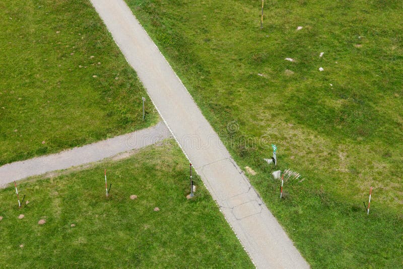 The Intersection of the Paths Stock Photo - Image of pathway, line ...