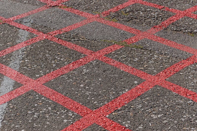 Intersection red lines stock image. Image of painted - 211124345