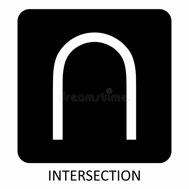 Intersection set math sign stock illustration. Illustration of ...