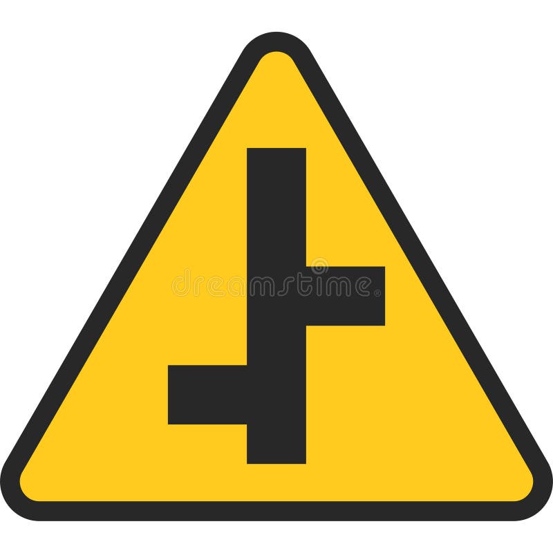 Intersection Sign Icon, Traffic Sign Vector Illustration Stock Vector ...