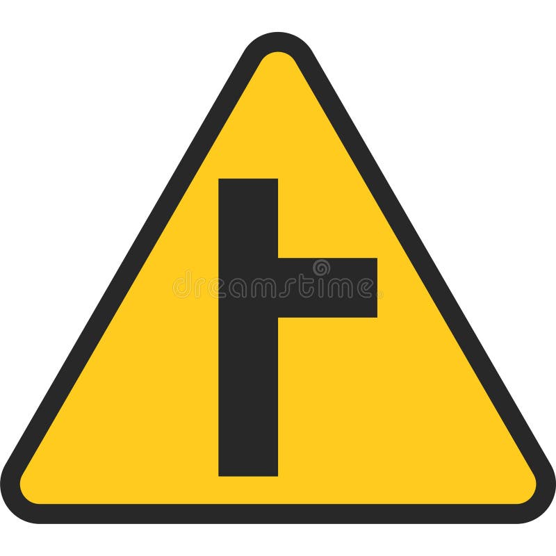 Intersection Sign Icon, Traffic Sign Vector Illustration Stock Vector ...