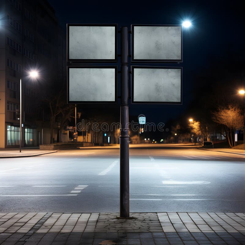 Intersection Signposts Ensuring Efficient and Safe Navigation Stock ...