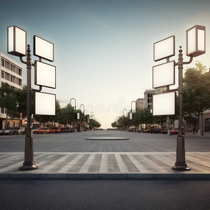 Intersection Signposts Ensuring Efficient and Safe Navigation Stock ...