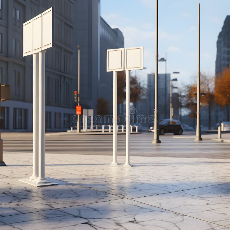 Intersection Signposts Ensuring Safe And Efficient Navigation Stock 0210