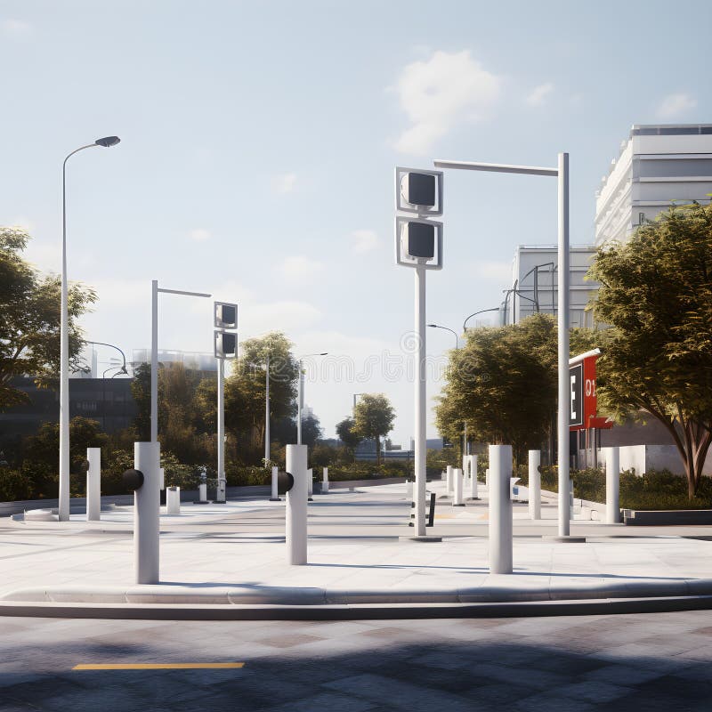 Intersection Signposts Ensuring Safe Navigation Stock Illustration ...