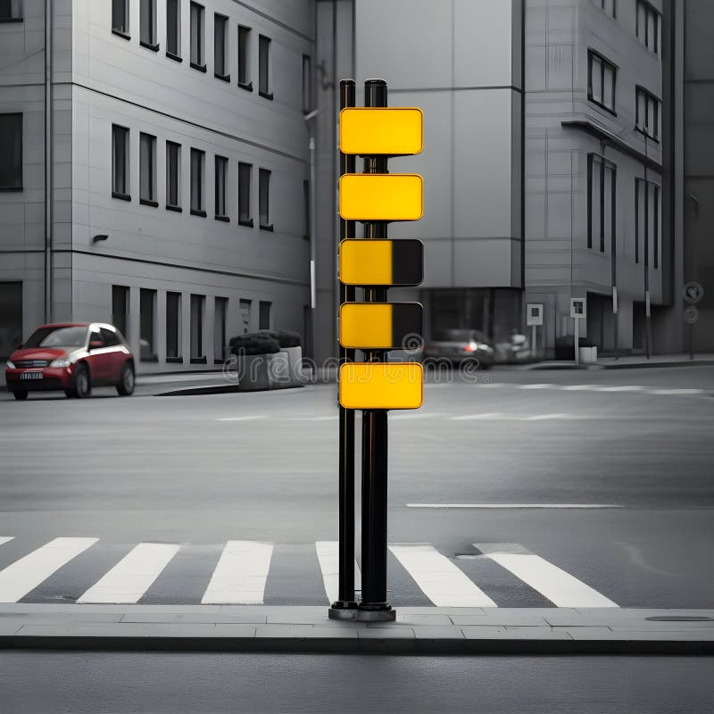 Intersection Signposts Ensuring Safe Navigation Stock Illustration ...