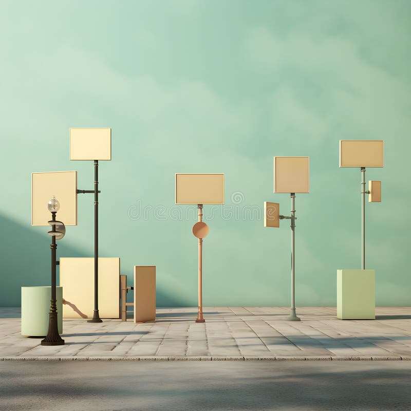 Intersection Signposts Ensuring Smooth and Safe Navigation Stock ...