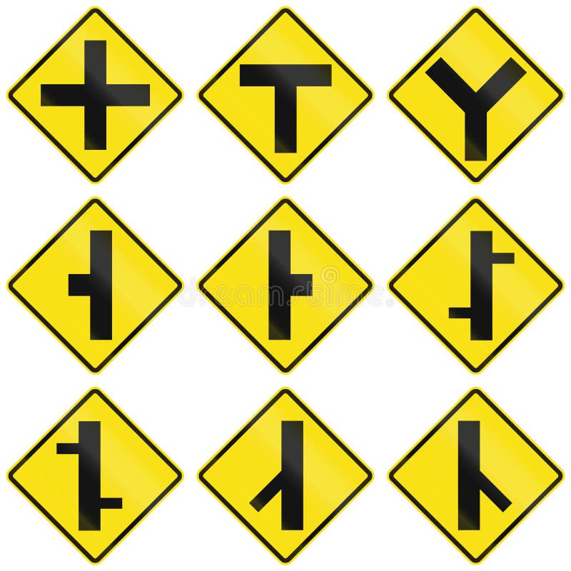 Staggered Intersection Road Sign. Vector Illustration Decorative Design ...