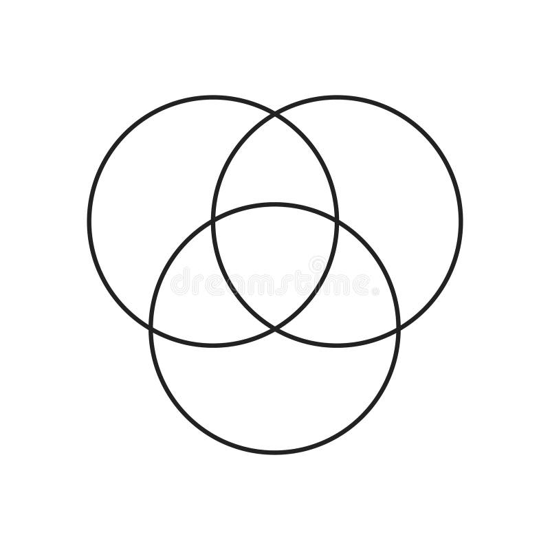 Intersection of Two Sets and Venn Diagrams in Set Theory. Stock Vector ...