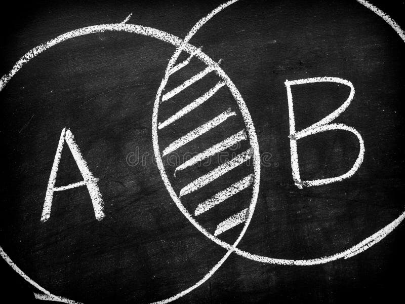 Intersection of two sets stock image. Image of teamwork - 27131823