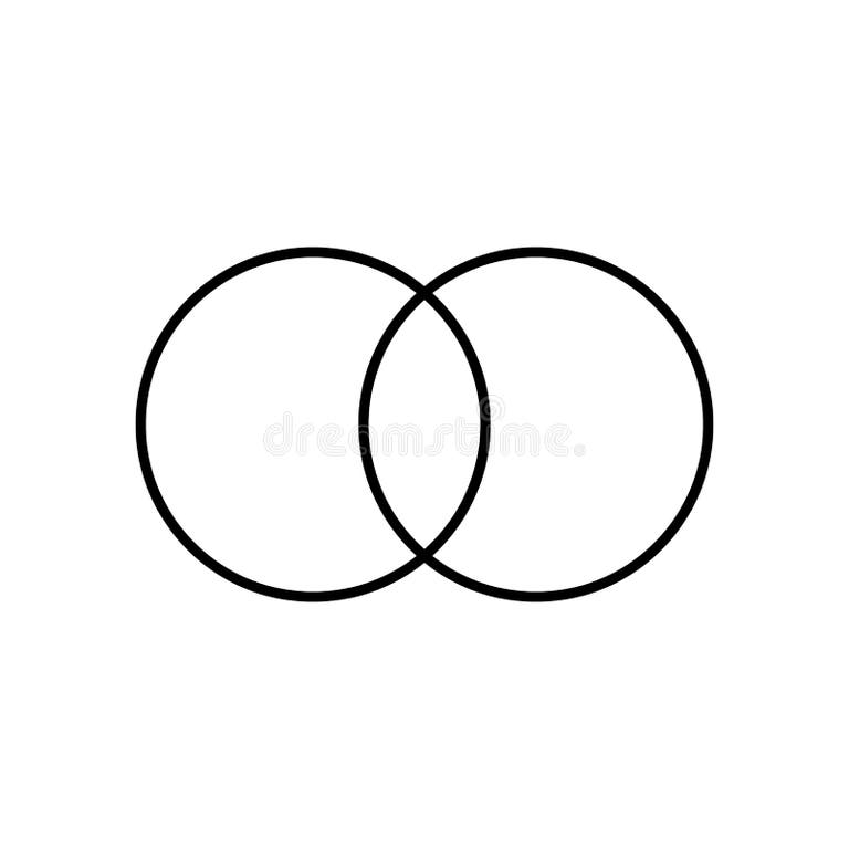 Intersection of Two Sets and Venn Diagrams in Set Theory. Stock Vector ...