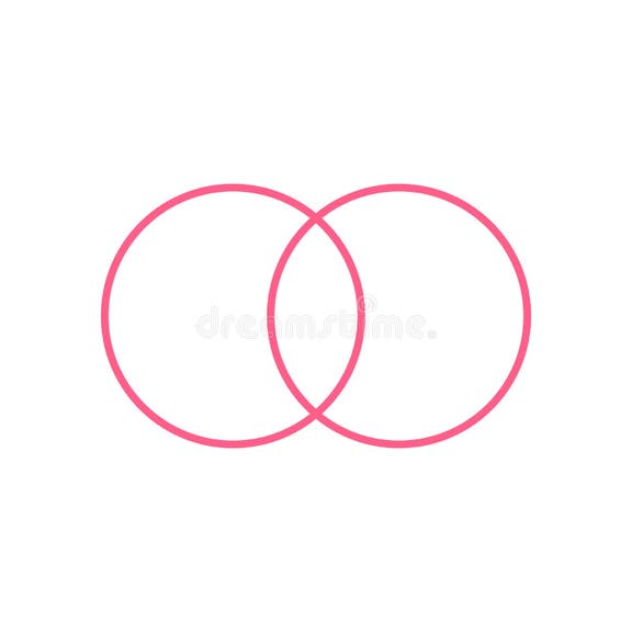 Intersection of Two Sets and Venn Diagrams in Set Theory. Stock Vector ...
