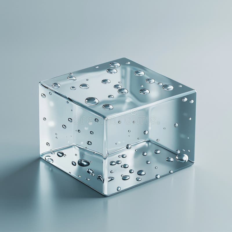 An Intersection between Two Transparent Cubes and Raindrops Falling ...