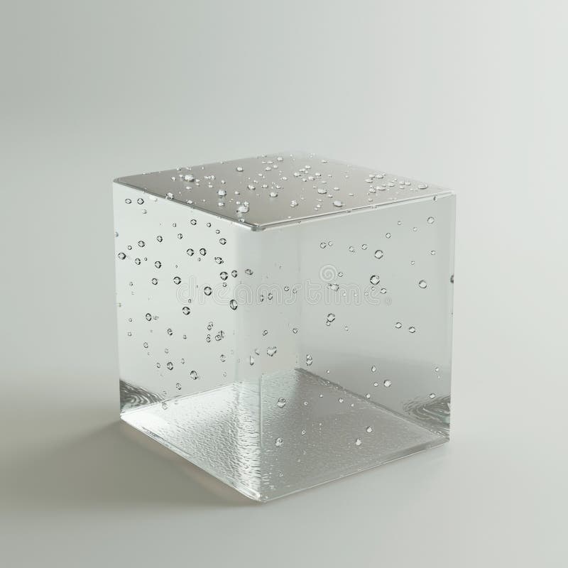 An Intersection of Two Transparent Cubes with Raindrops Falling on Them ...