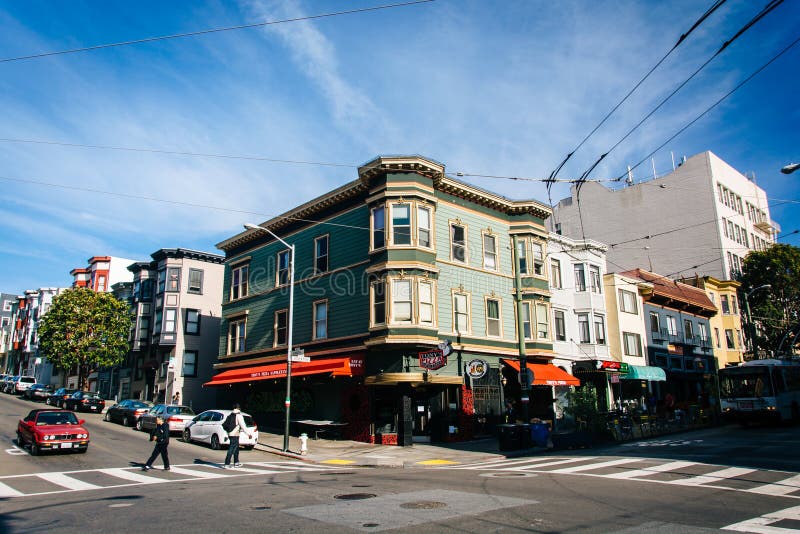 The Intersection of Union and Stockton Streets in San Francisco ...