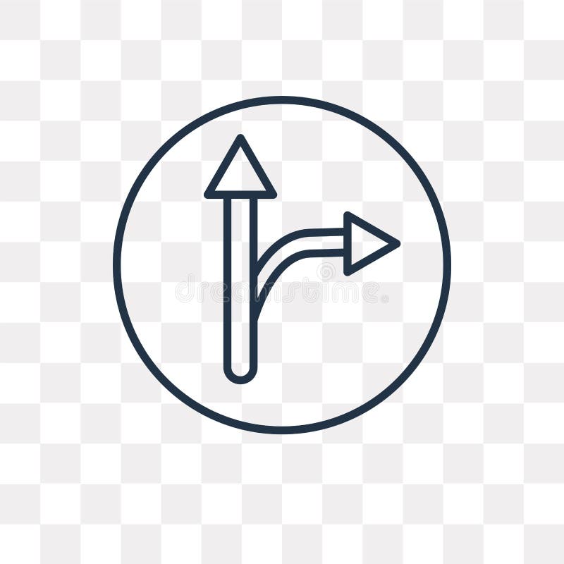 Intersection Vector Icon Isolated On Transparent Background, Lin Stock ...