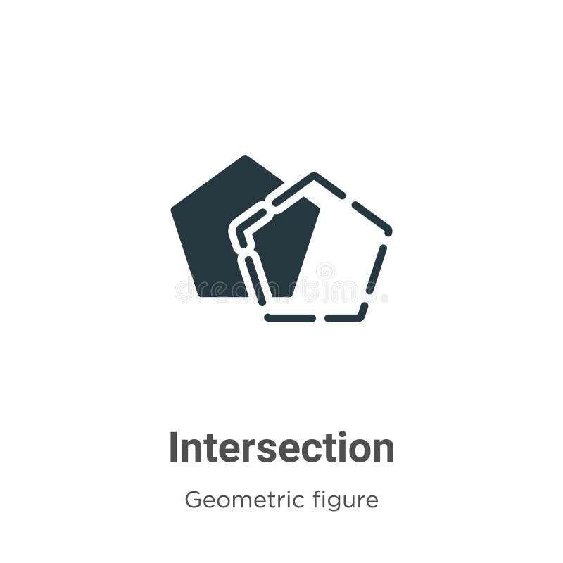 Intersection Vector Icon on White Background. Flat Vector Intersection ...