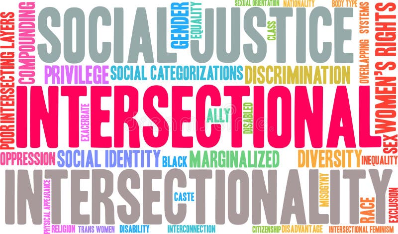 Intersectional Word Cloud stock vector. Illustration of black - 215021667
