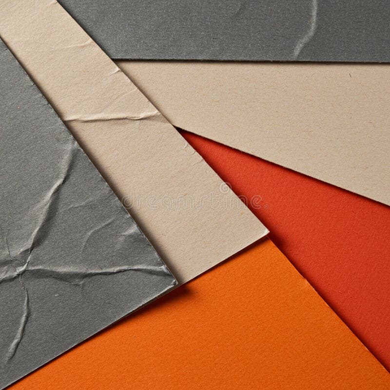Intersections of Textured and Layered Paper Sheets in Gray, Beige, and ...