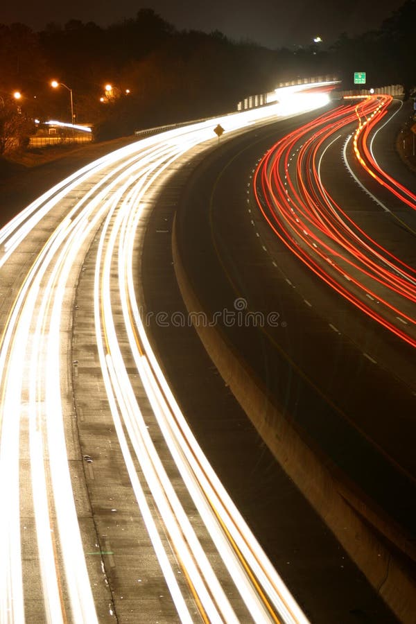 Interstate stock image. Image of headlights, road, automobile - 1044073