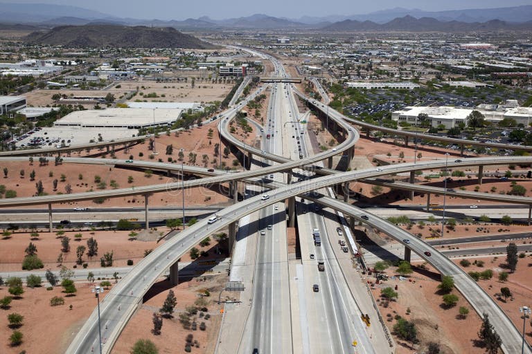 Interstate 17 & 101 Interchange Stock Image - Image of loop, interstate ...