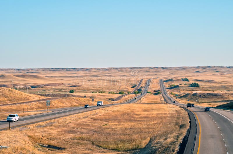 Interstate 25 in Wyoming, USA Stock Photo - Image of loneliness ...