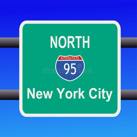 Interstate 95 sign stock vector. Illustration of highway - 4129651