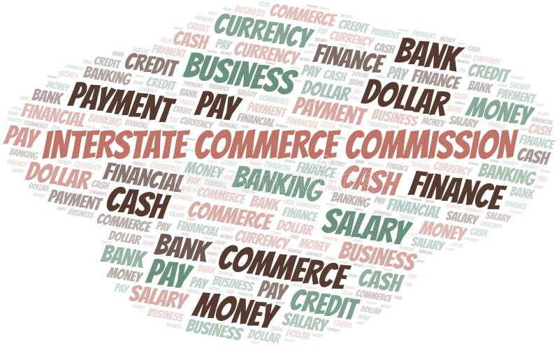 Interstate Commerce Commission Typography Vector Word Cloud. Stock ...
