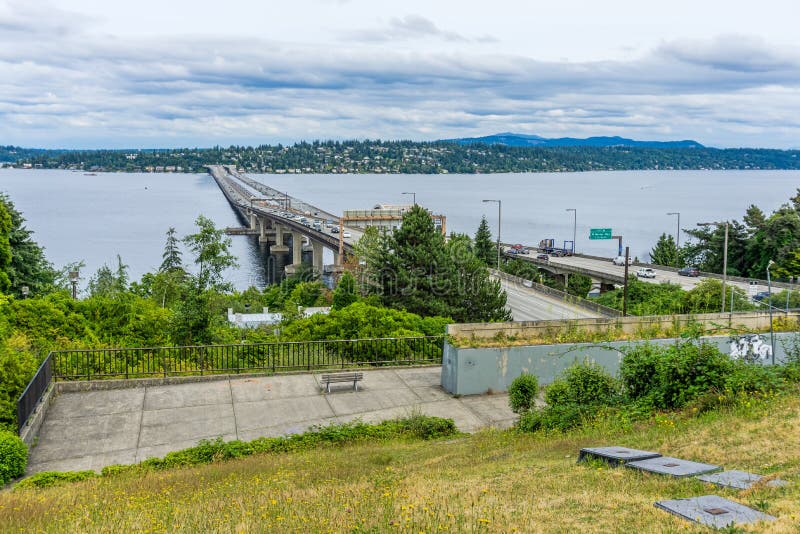 Seattle Floating Bridges Panorama 7 Stock Photo - Image of ...