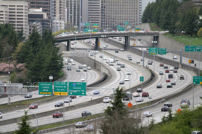 Interstate Freeway Traffic stock image. Image of highway - 53275277