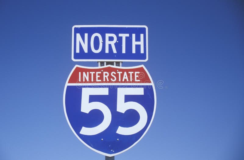 Interstate Highway 55 stock photo. Image of color, united - 26282830