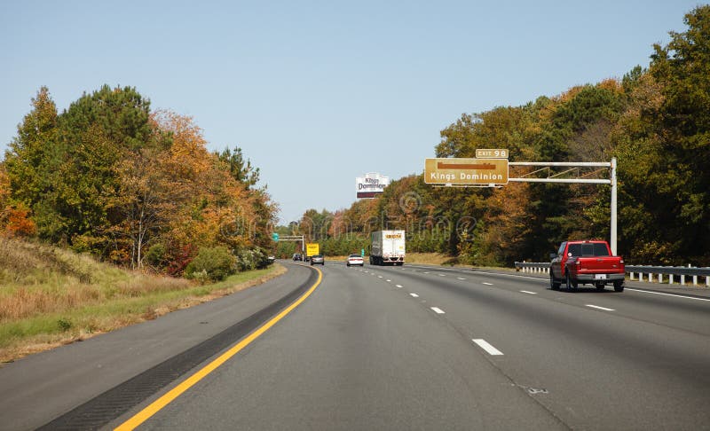 Interstate Highway 95 in Virginia Editorial Image - Image of interstate ...