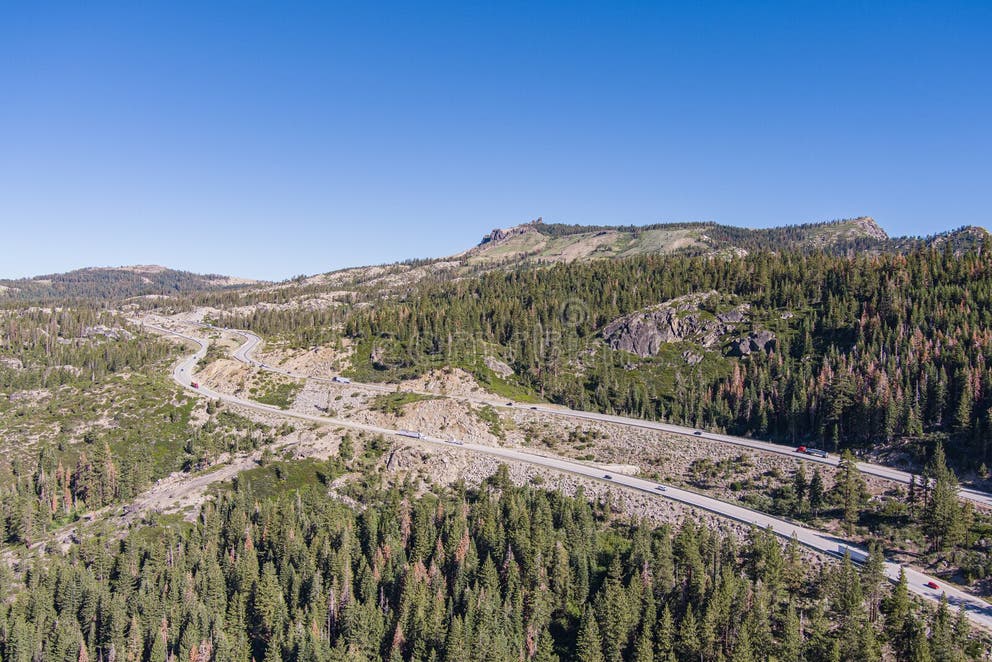 Interstate Highway through California Mountains Stock Image - Image of ...