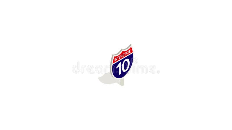 Interstate Highway Sign Icon Animation Stock Video - Video of direction ...