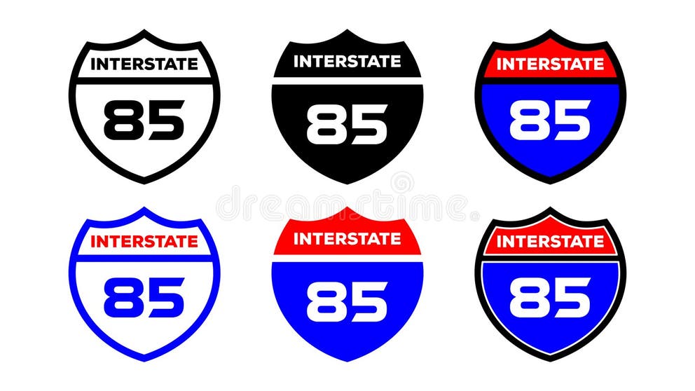 Interstate Highway Sign Templates Vector Set Stock Illustration ...