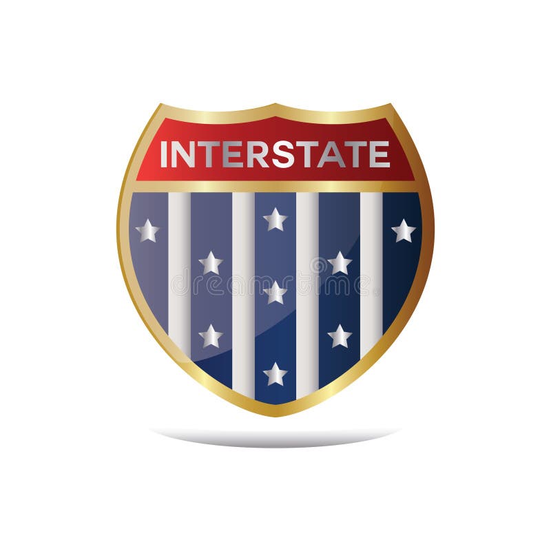 Interstate Highway Sign. Vector Illustration Decorative Design Stock ...
