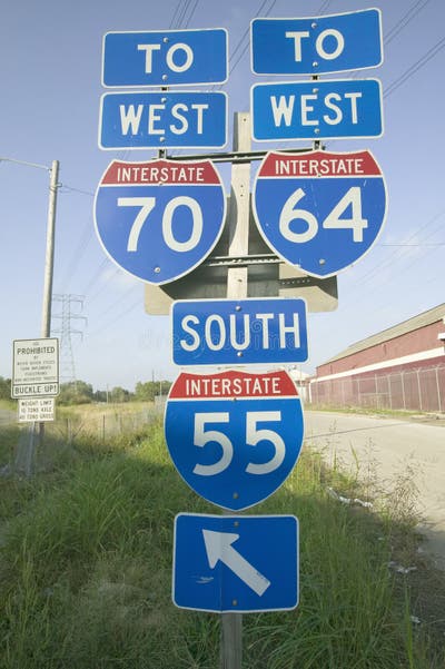 Interstate highway signs stock photo. Image of transportation - 26283214